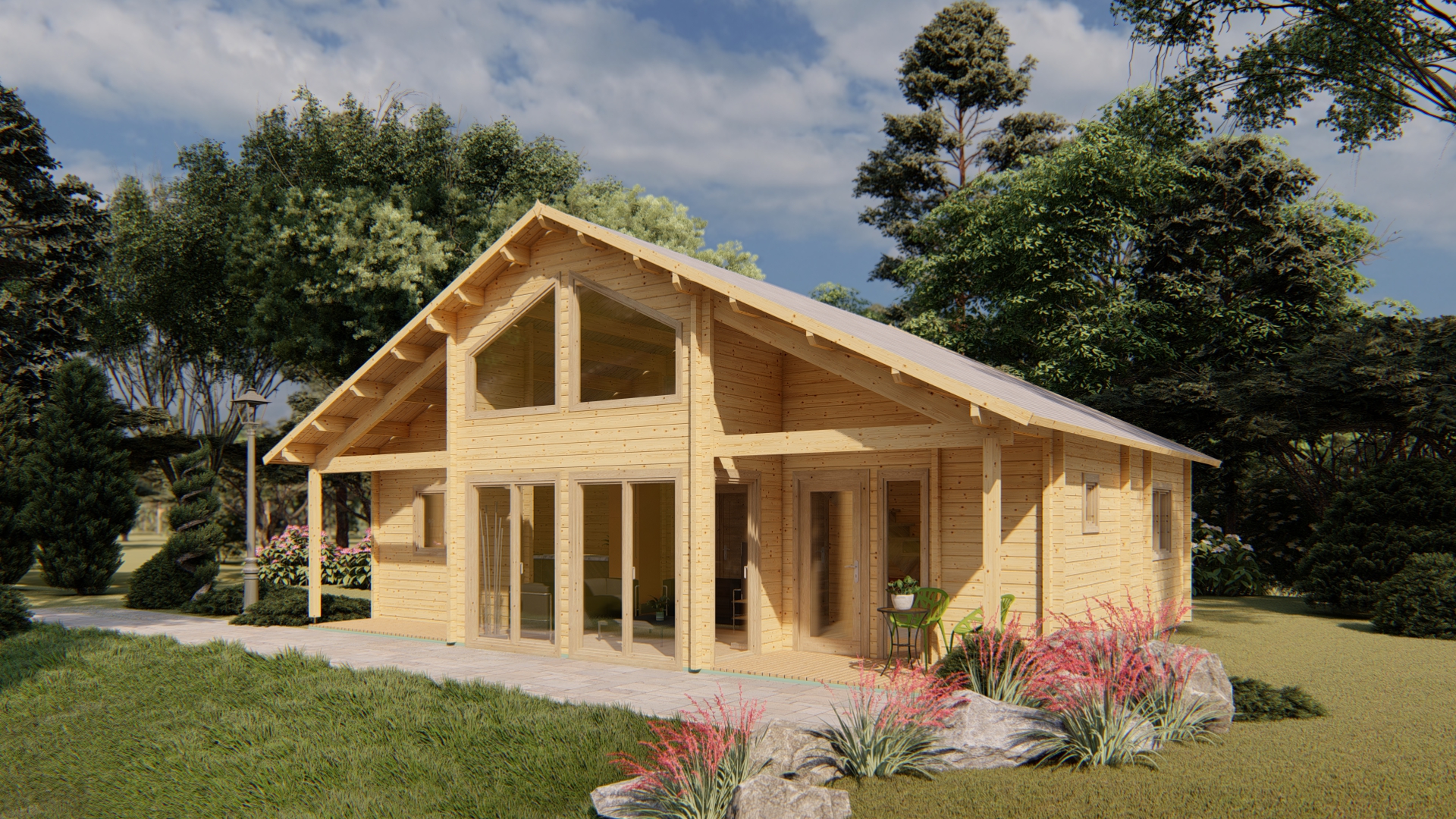 Drevená chata Nagano (68mm) 10 x 8m